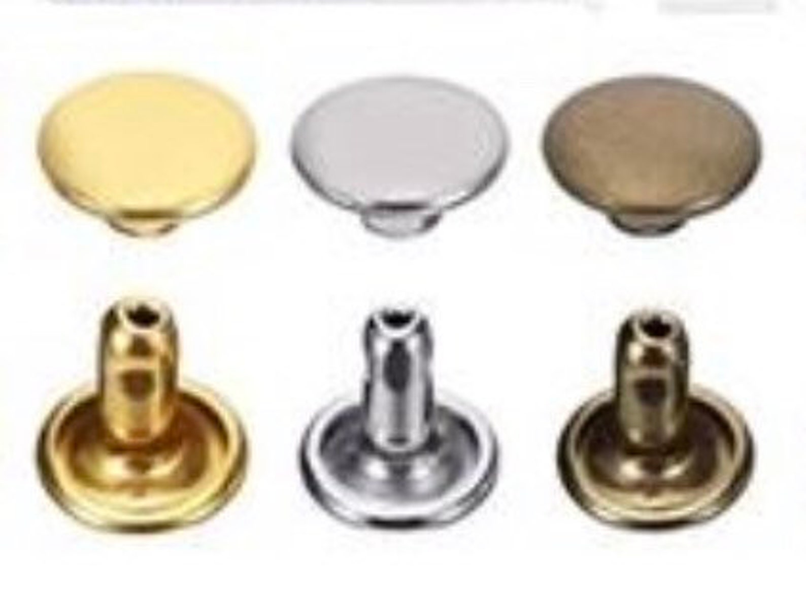 Gold Rivets for Leather 50ct 6mm Gold Cap Rivet Studs Fast Shipping ...