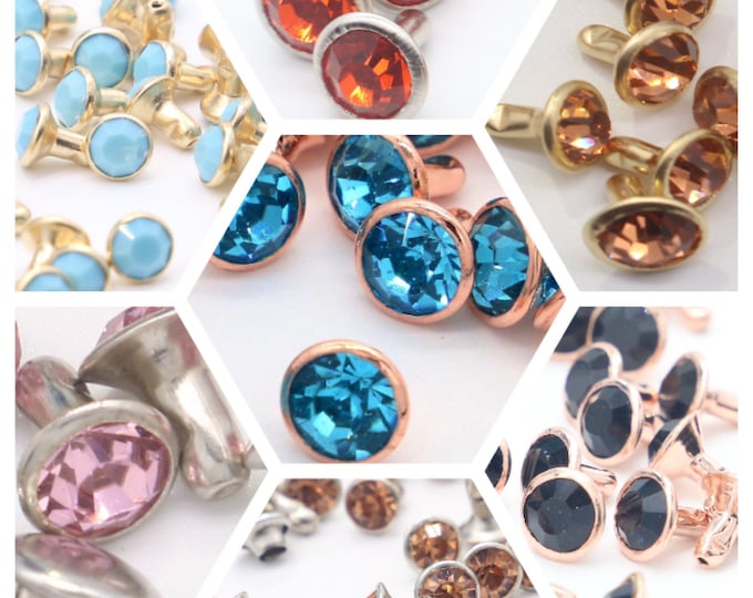 Glass Rhinestone Rivets 100ct Low Prices Large Selection Premium ...
