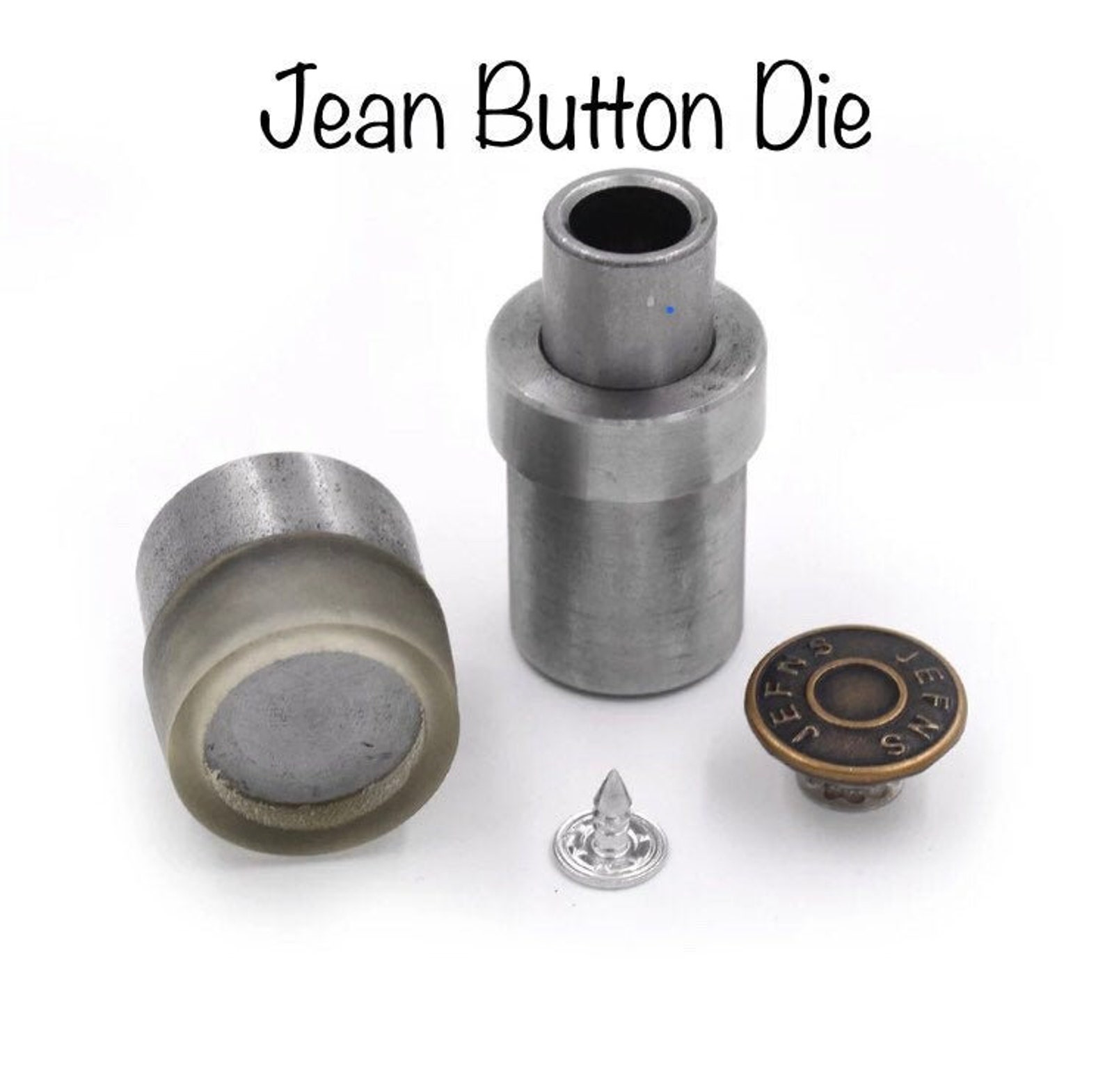 Jean Tack Button Dies for Hand Press - 15-20mm Dies for Setting Jean ...