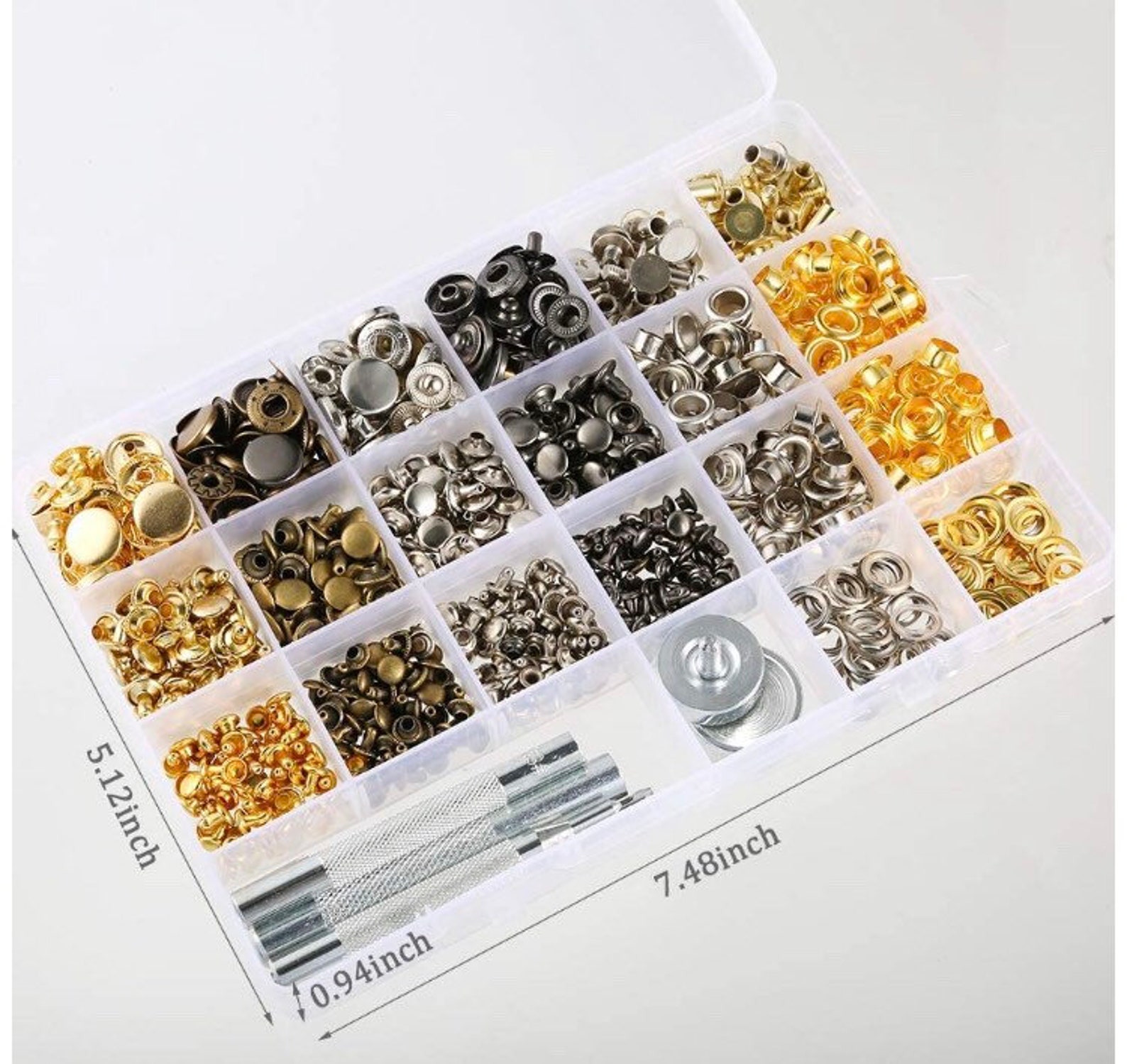 400pc Hardware Starter Kit With Grommets, Rivets, Snaps, Screws and ...