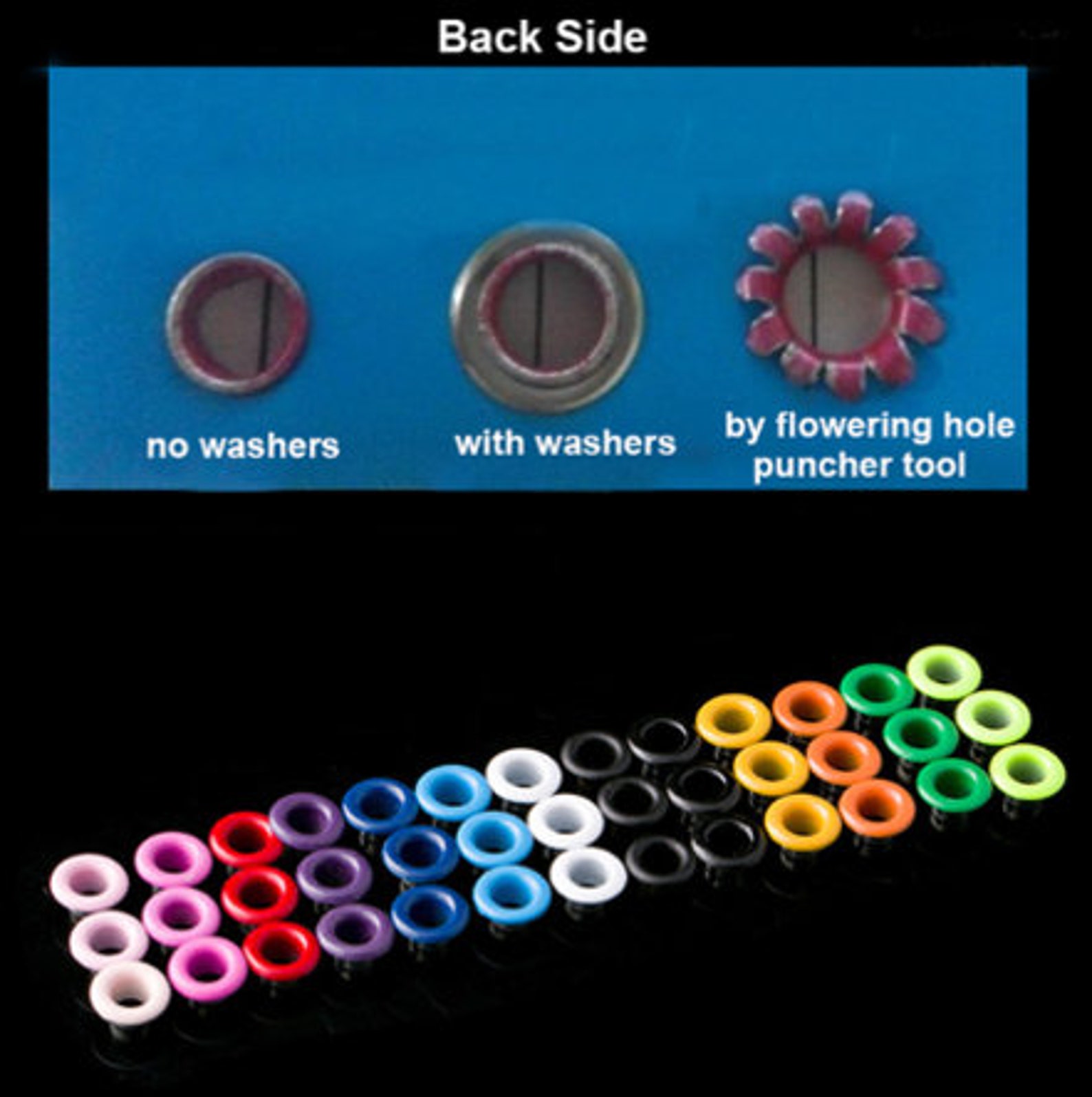 1mm -12mm Metal Grommets / Eyelets - 1-12mm Eyelet Tools - Grommet ...