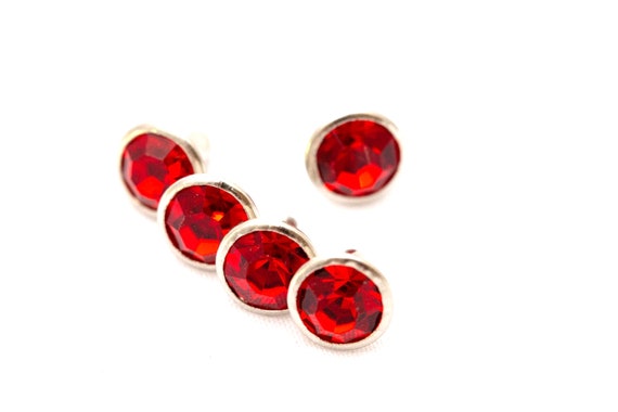 Rhinestone Rivets 8mm Crystal Rivets Siam Gem Rivets for | Etsy