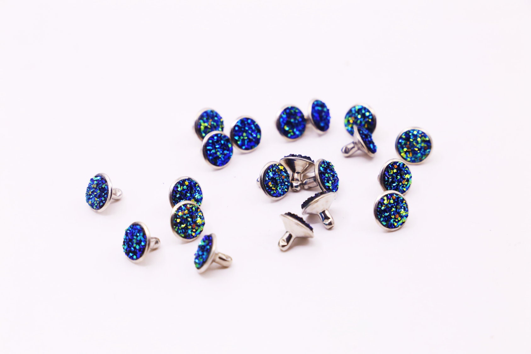 Drusy Crystal Rivets - 9mm Crystal Rivets - NEW ITEM Only Found Here ...
