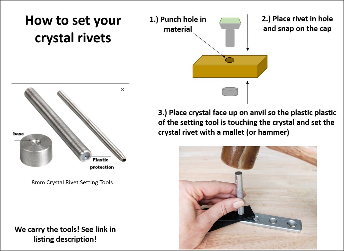 Crystal Rivet Sampler Box Bulk Savings 300 Crystal Rivets - Etsy