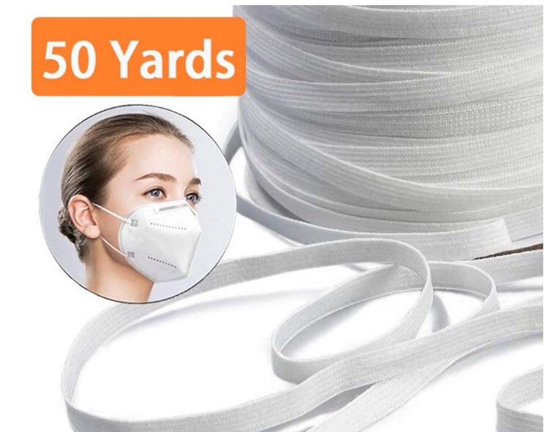 50 Yards 1/4” Elastic for Masks, Clothing, Shoelaces, and Crafts -P - Etsy