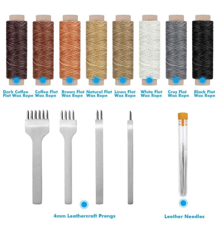 Leather Sewing Kit - Leathercraft Repair Kit - Leatherworking Stitching ...