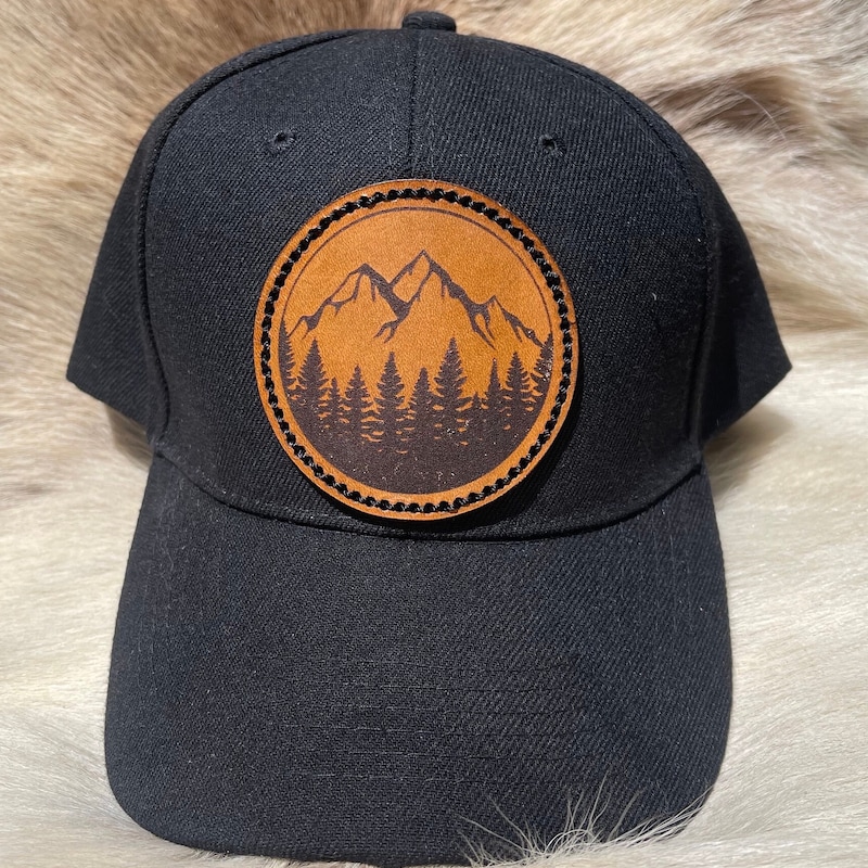 Leather Patch Hat - Etsy