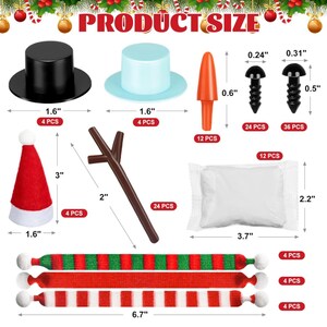 Snowman Kit - DIY Fun Build Your Own Snowman Ornament Christmas Decor ...