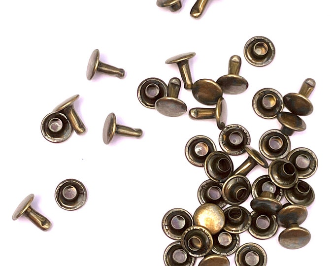 Gunmetal Rivets for Leather 100ct 8mm Small Bronze Cap Rivet | Etsy