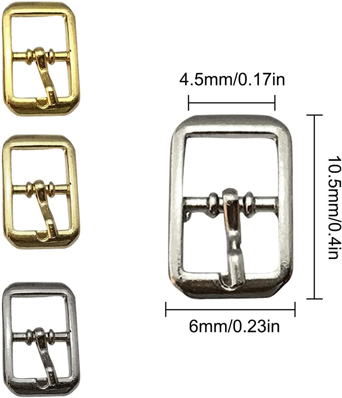 Mini Buckles 1/8 Rectangular Shoe Buckles Extra Tiny - Etsy