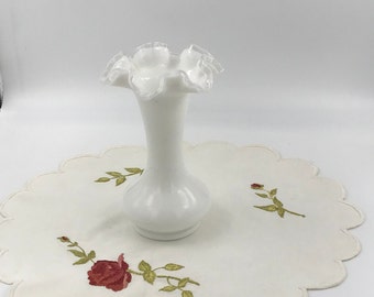 White Ruffle Vase - Etsy