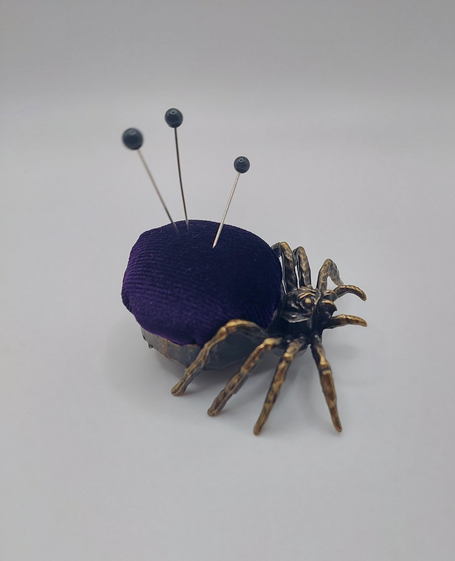 Sewing Spider Pincushion Needle Keep Minder Tarantula Deep Purple ...