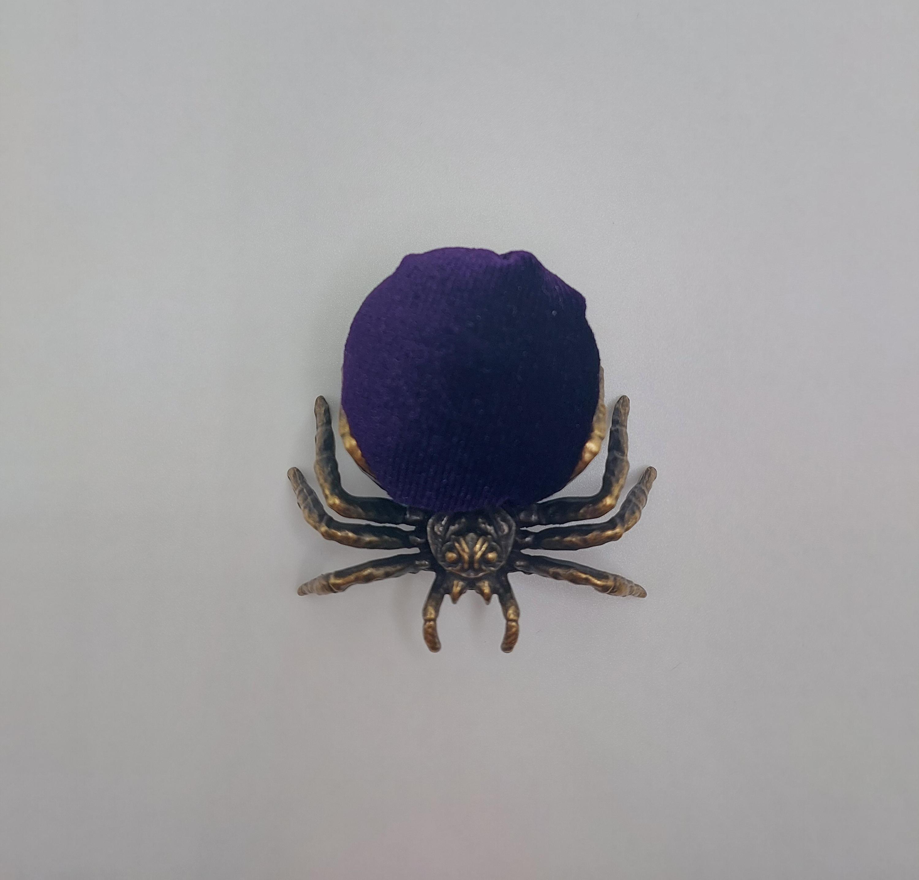 Sewing Spider Pincushion Needle Keep Minder Tarantula Deep Purple ...
