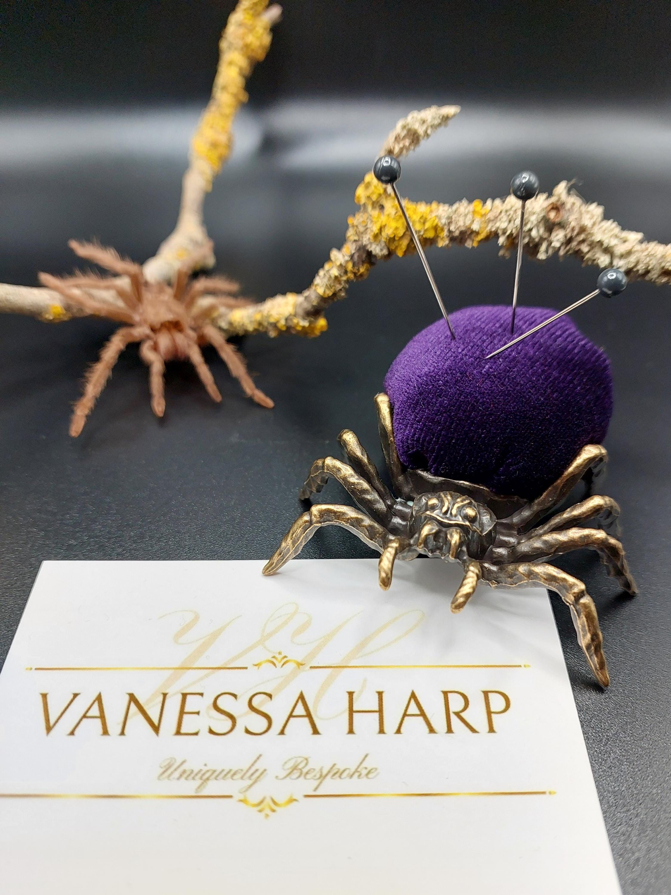 Sewing Spider Pincushion Needle Keep Minder Tarantula Deep Purple ...