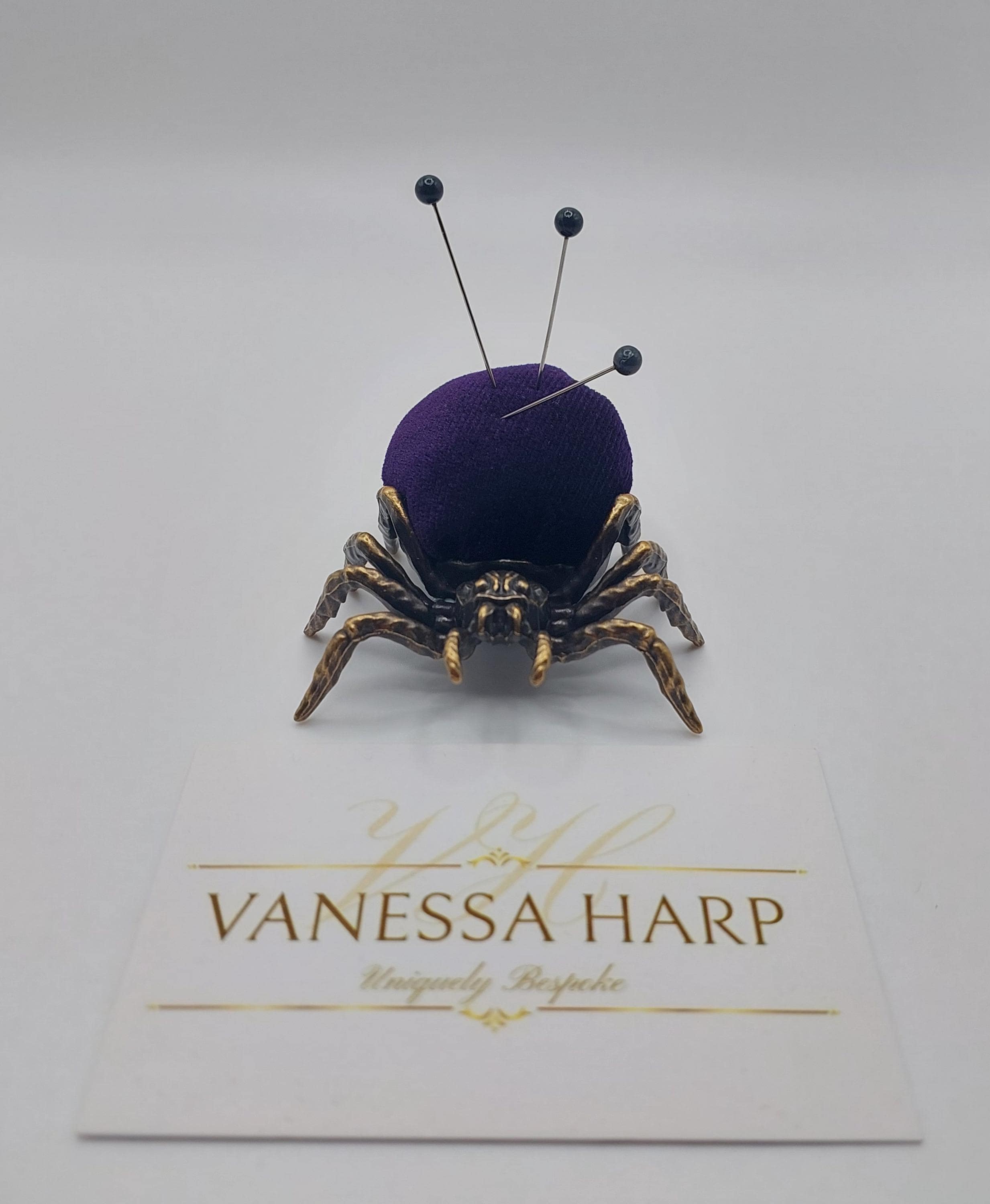 Sewing Spider Pincushion Needle Keep Minder Tarantula Deep Purple ...