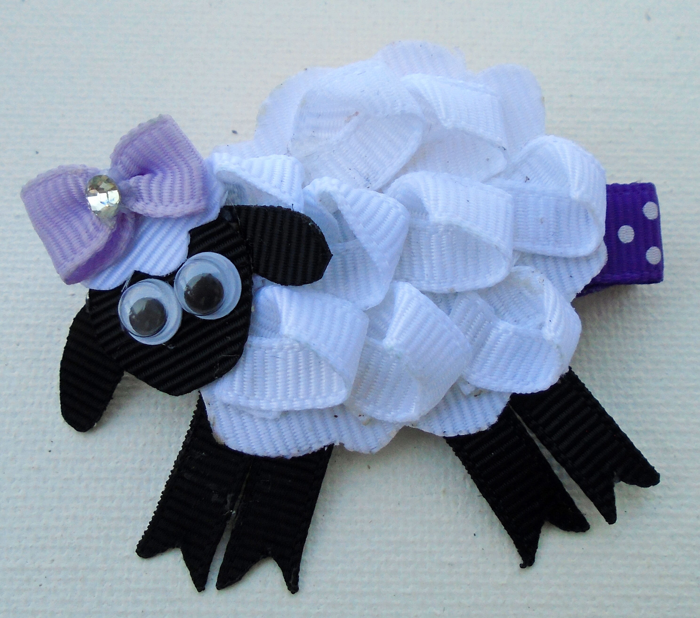 Sclupture ribbon hair clip simply2cute hair accesories bows | Etsy