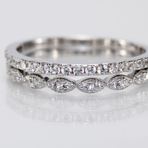 Diamond Eternity Band Cz Anniversary Ring Engagement Ring - Etsy