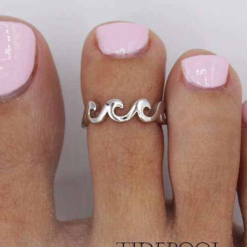 Adjustable Toe Ring Sterling Silver Double Swirl Sterling | Etsy