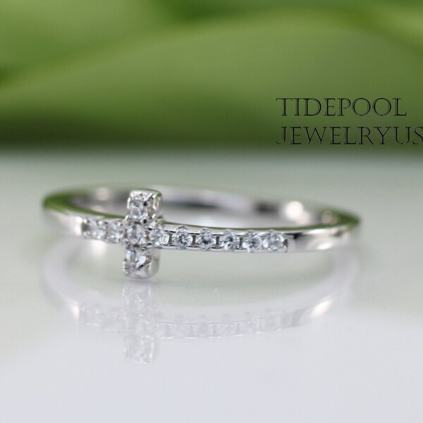 Sideway Cross Ring - Etsy