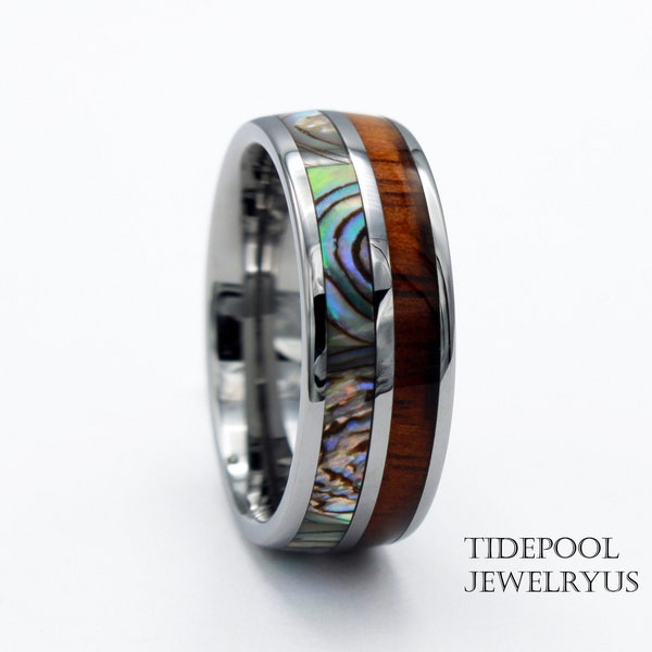 Abalone Wedding Ring - Etsy