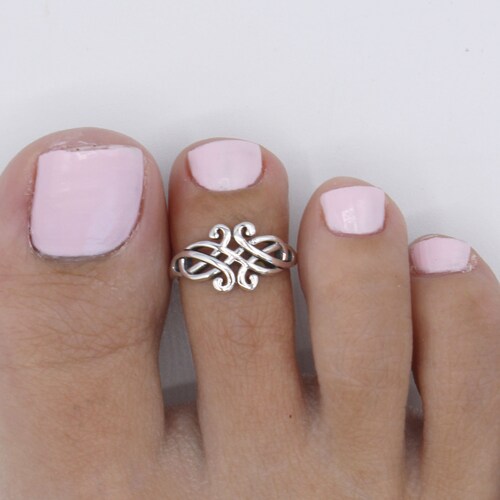 Celtic Knot Toe Ring Genunine .925 Sterling Silver - Etsy