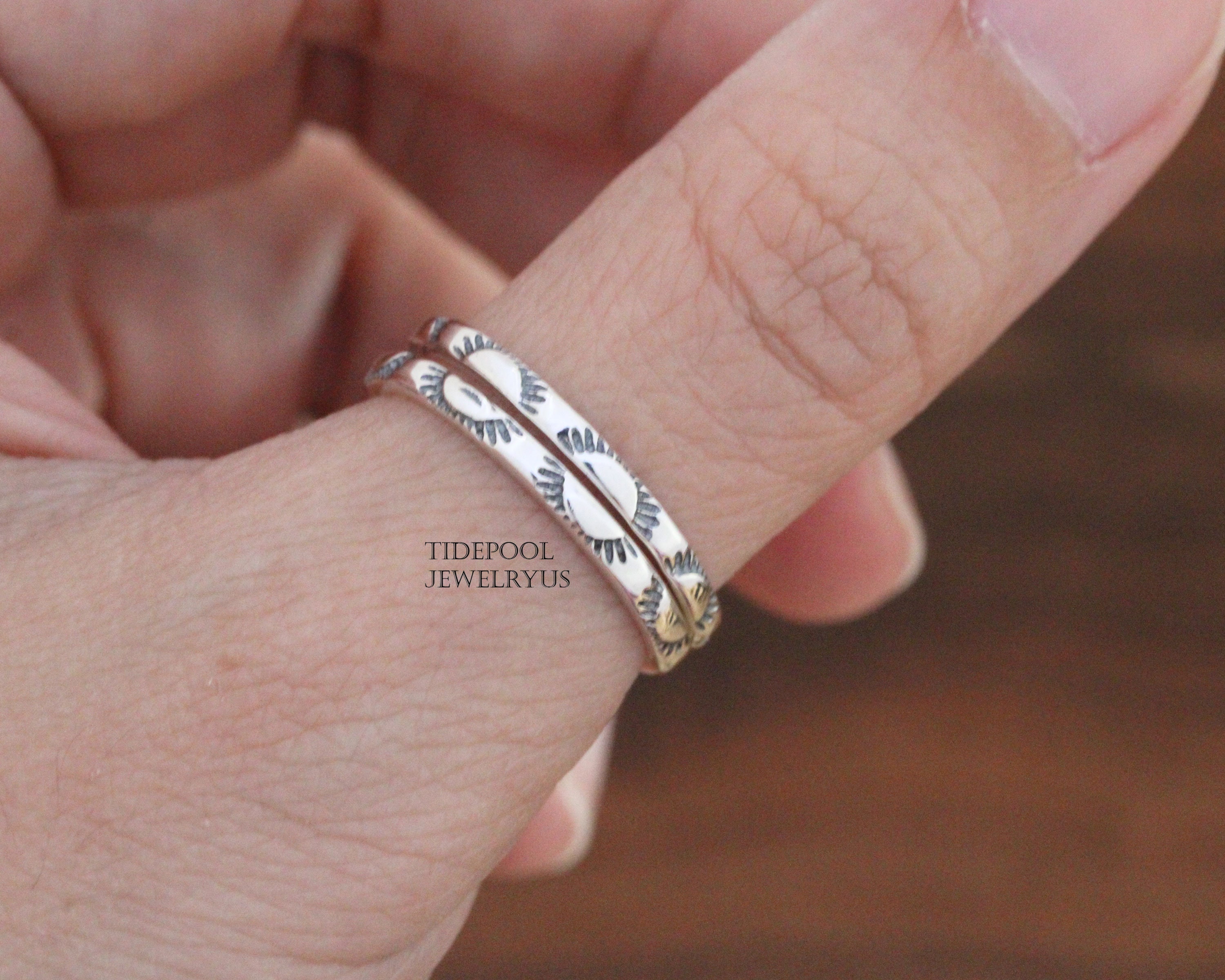 Sterling Silver Small Stacking Ring Thumb Ring Stackable - Etsy