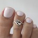 Adjustable Peace Sign Toe Ring Sterling Silver Adjustable Toe - Etsy