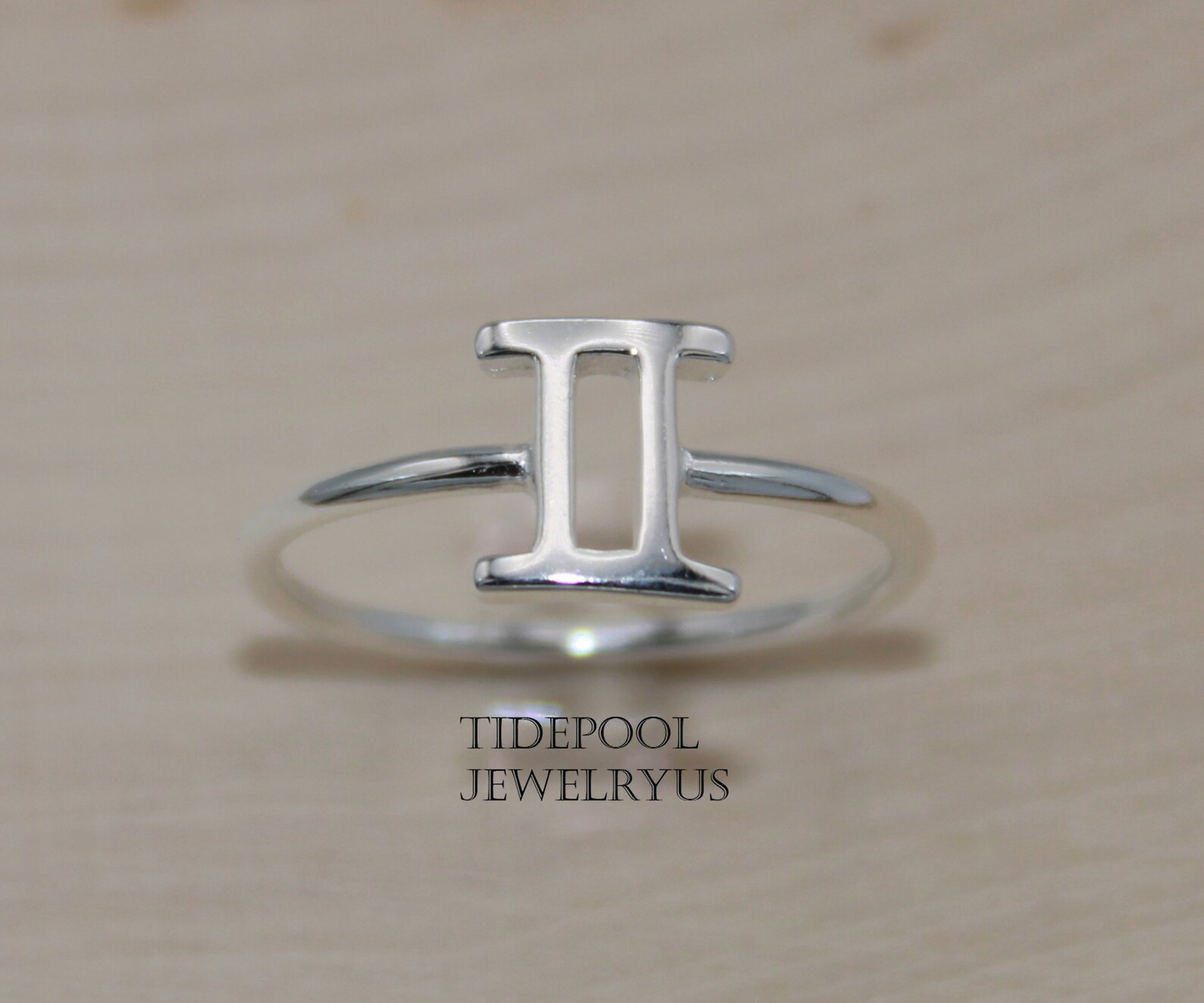 Zodiac Sign Gemini Ring in Sterling Silver Zodiac Sign | Etsy