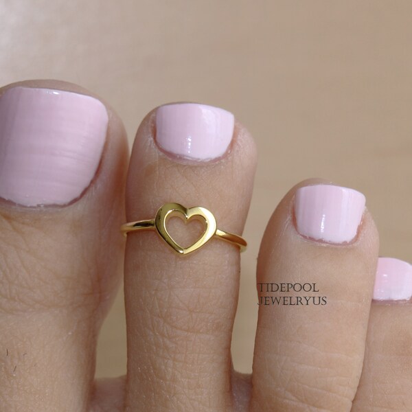 Heart Toe Ring - Etsy