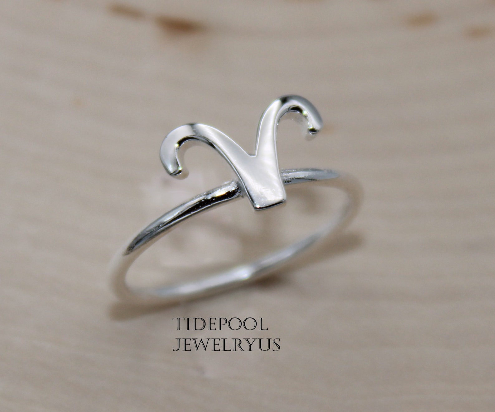 Zodiac Sign Aries Ring in Sterling Silver Zodiac Sign - Etsy
