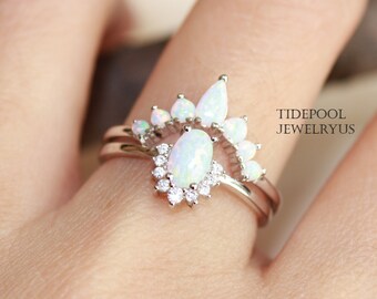 Opal Ring Set - Etsy
