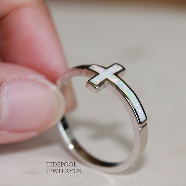 Silver Opal Ring - Etsy