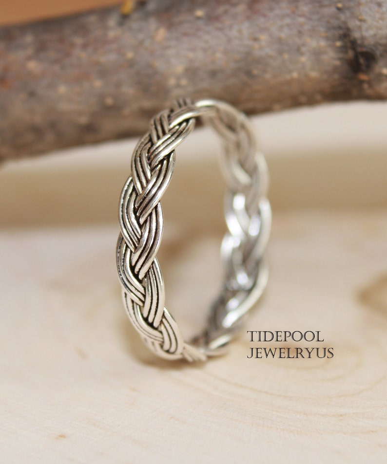 Sterling Silver Celtic Braided Ring Vintage Ring Thumb Ring - Etsy
