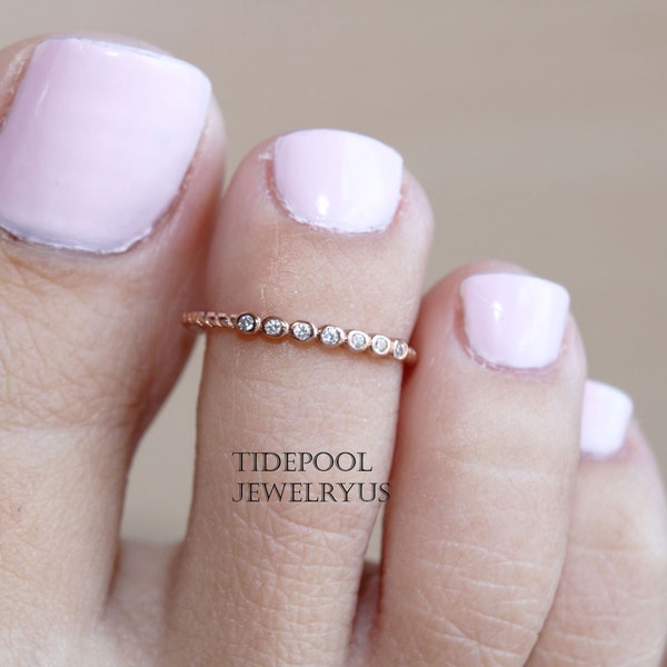 Rose Gold Toe Ring - Etsy