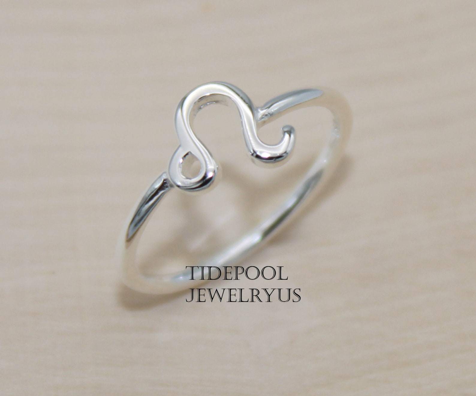 Zodiac Sign Leo Ring in Sterling Silver Zodiac Sign - Etsy