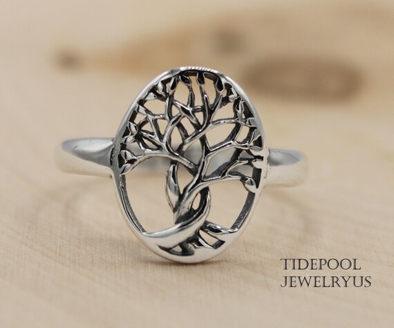 Small Tree of Life Ring-silver Tree Ring-sterling Silver Tree - Etsy
