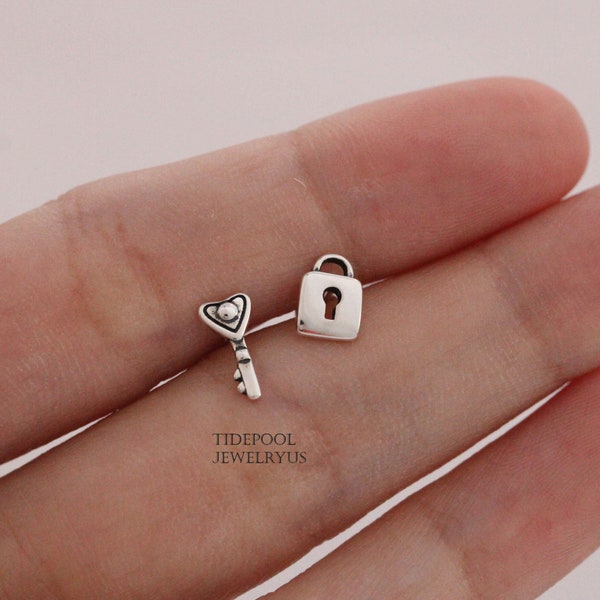 Lock and Key Earring - Etsy