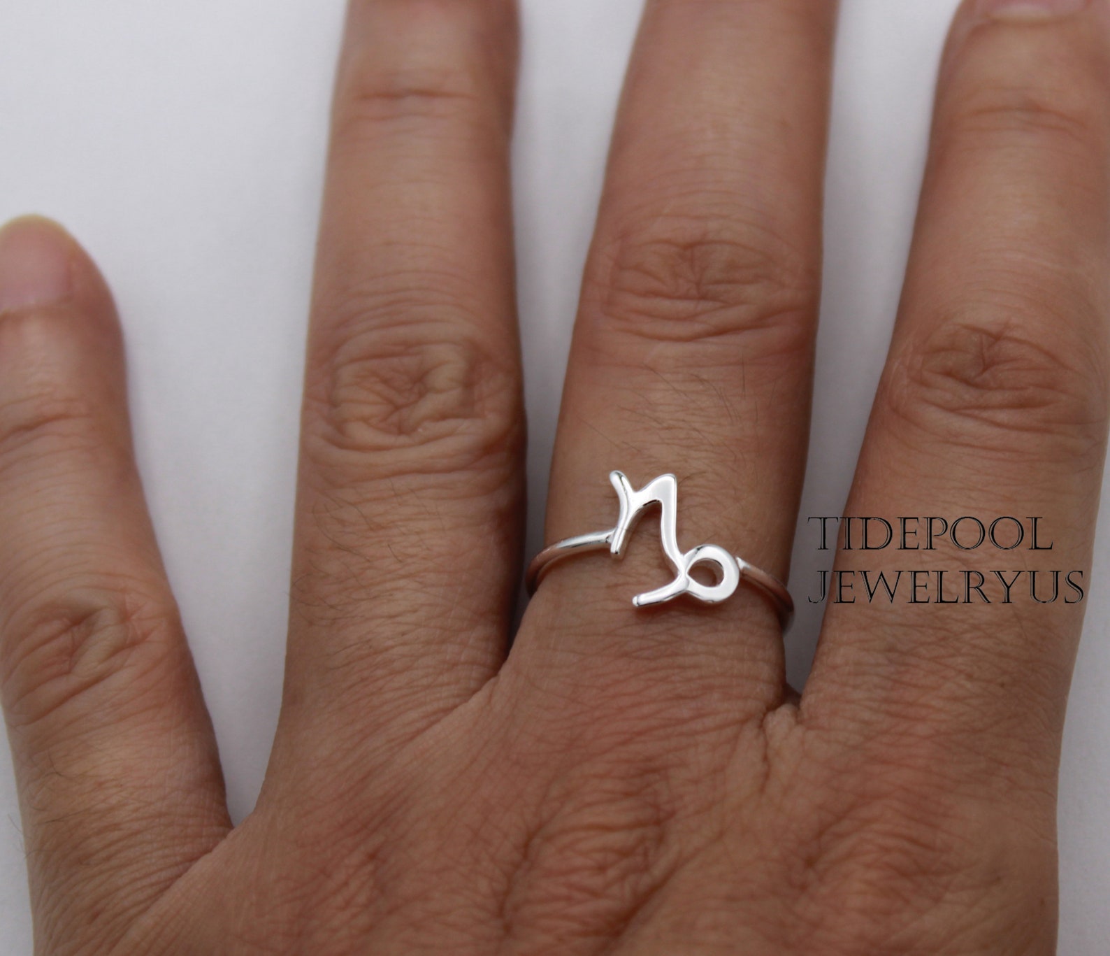 Zodiac Sign Capricorn Ring Sterling Silver Zodiac Sign | Etsy