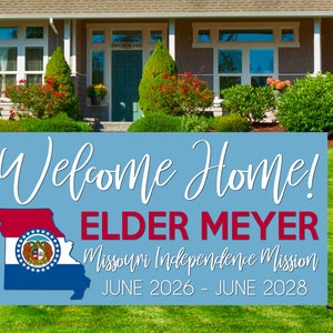 Missionary Banner Welcome Home Sign - Etsy