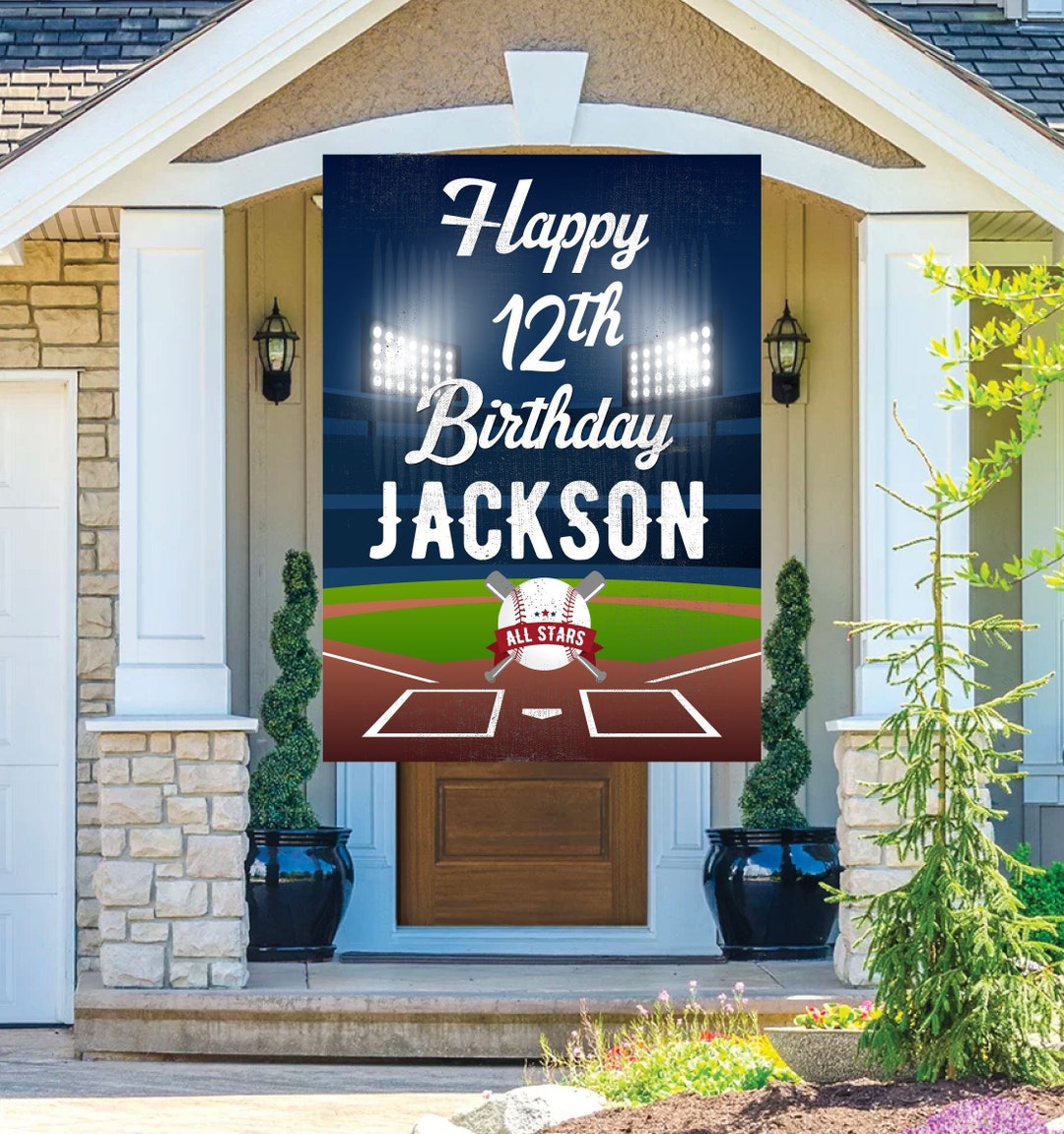 Baseball Party Banner - Baseball Party Custom Decorations - Baseball ...