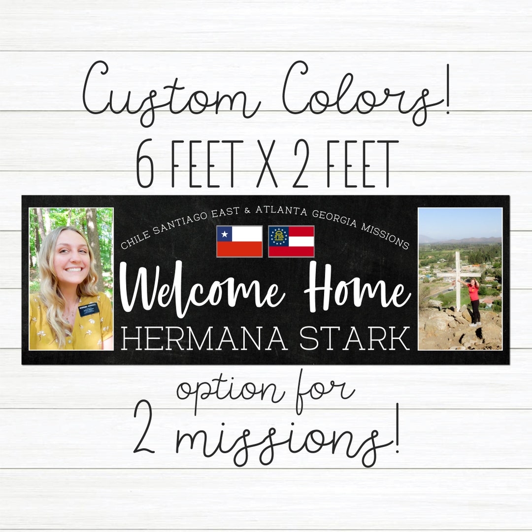 Welcome Home Missionary Banner, Home Coming LDS Missionary for 1 or 2 ...