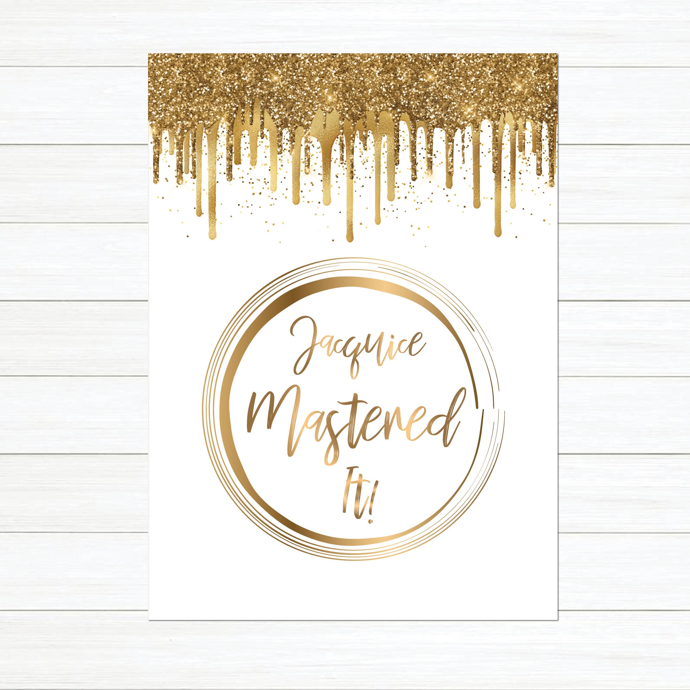 Graduation Backdrop for Masters Graduation Party Gold Drip She | Etsy