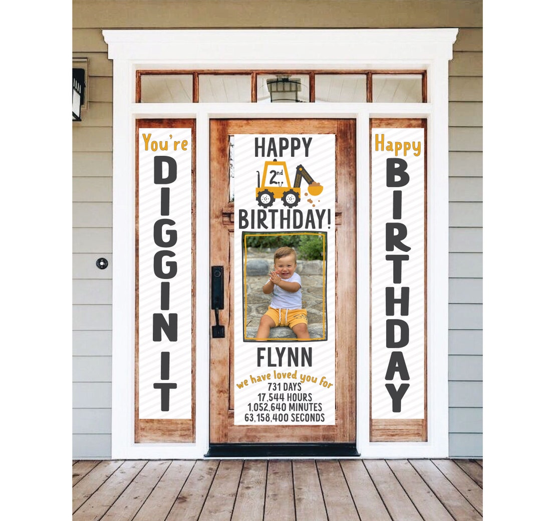 Construction Birthday Banner I'm Digging Being 3 for Tractor Birthday ...