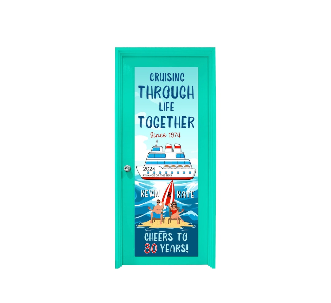 Personalized Cruise Door Banner – Anniversary Cabin Decor (54x18") - Etsy