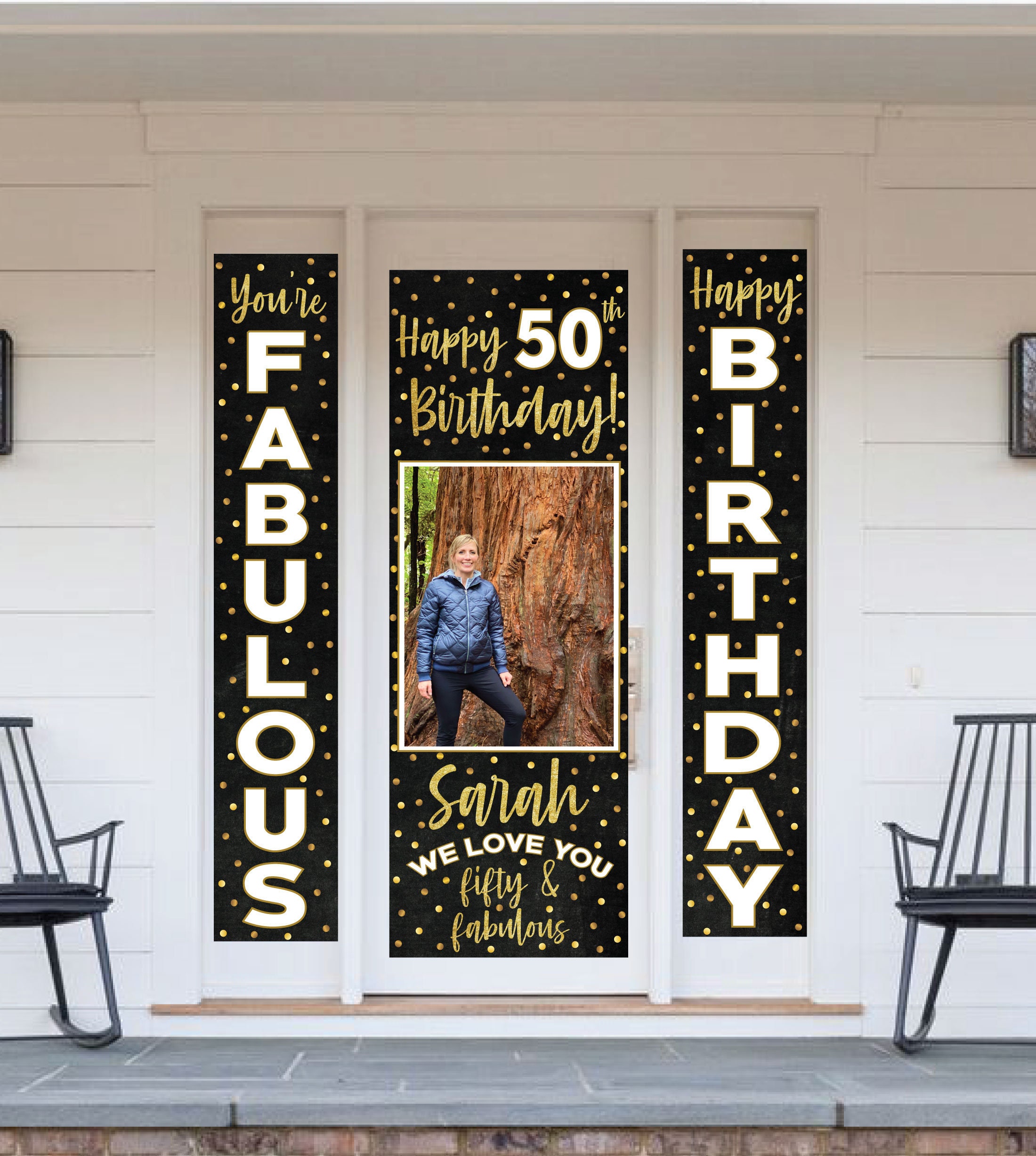 Personalized Photo Birthday Banner: Vinyl Party Decor - Etsy
