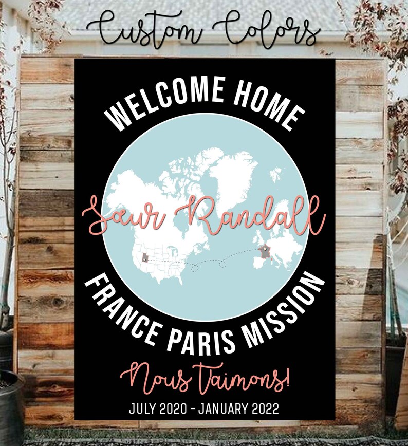 Welcome Home Missionary Banner - Missionary Welcome Home Sign for 2 ...