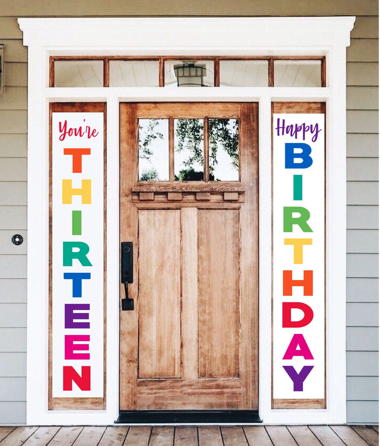 Birthday Banners for Front Door Yard Sign Customize and | Etsy