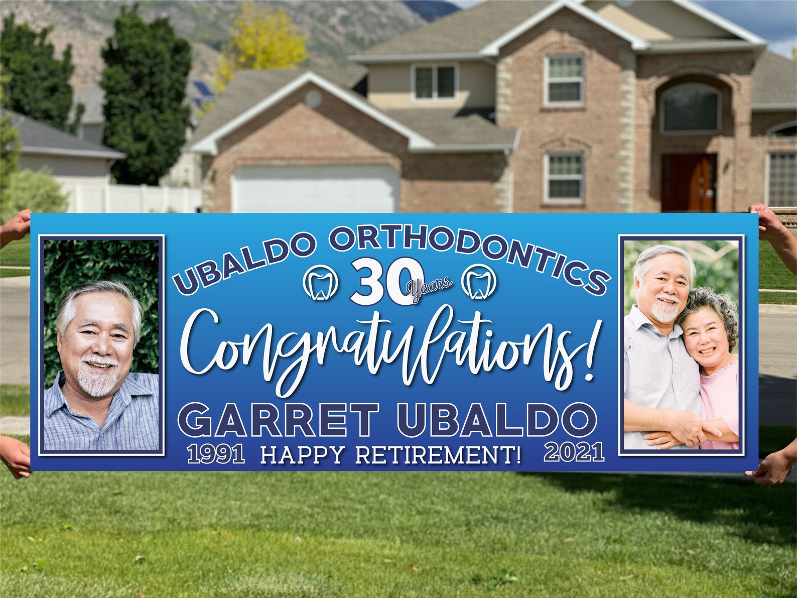 Retirement Banner Sign Custom for Party With Photos in Any - Etsy