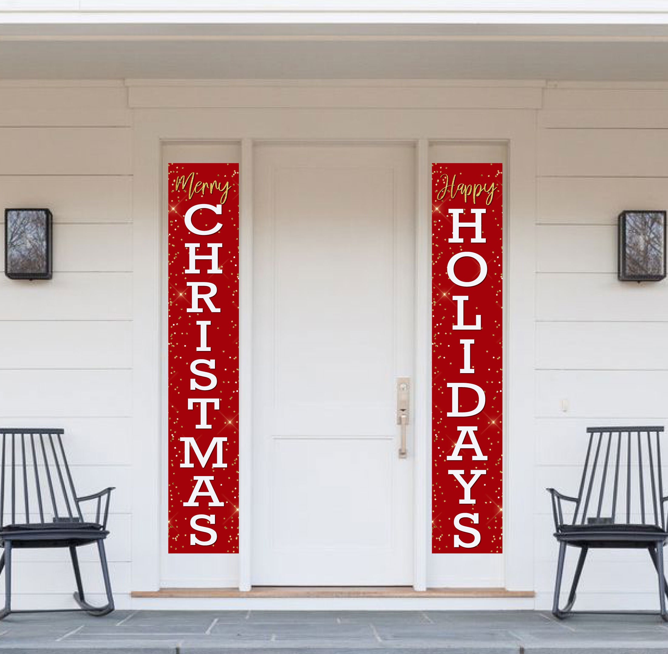 Christmas Banner for Door Outdoor Christmas Decor Front - Etsy