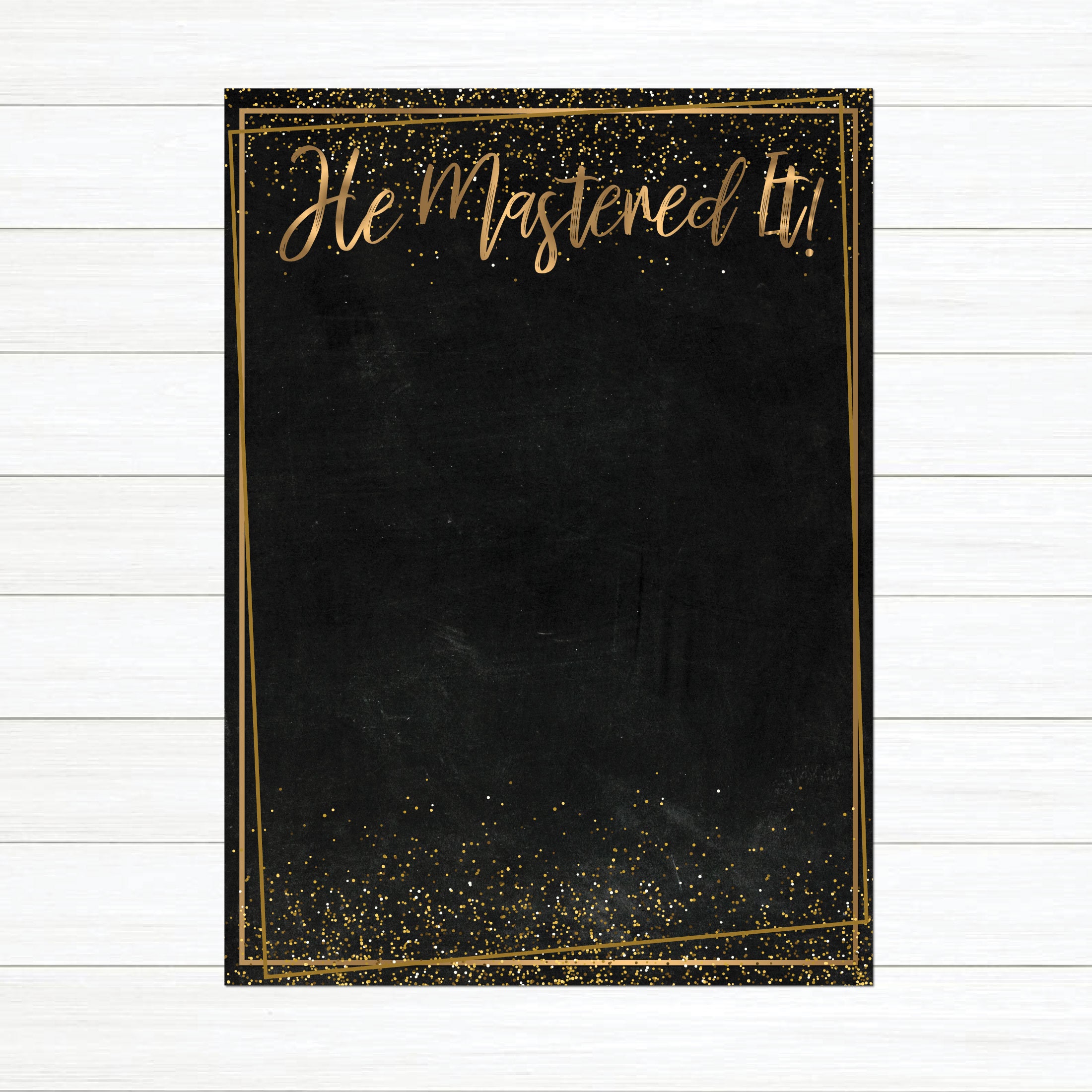 Graduation Backdrop for Masters Graduation Party Gold She | Etsy